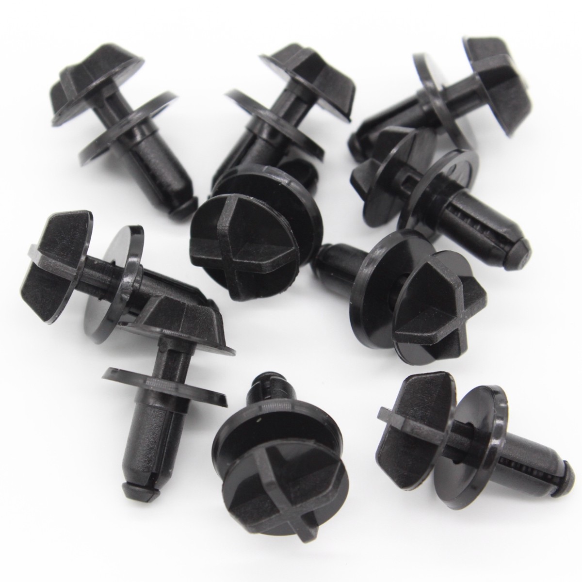 10x Black Nylon Lower Radiator Shield Push-Type Retainer For Ford ...