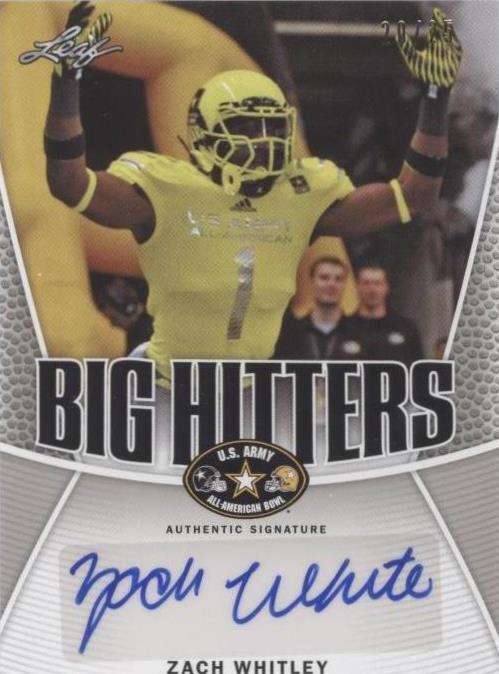 2014 Leaf U.S. Army All-American Bowl - Big Hitters Zach Whitley #BH ...