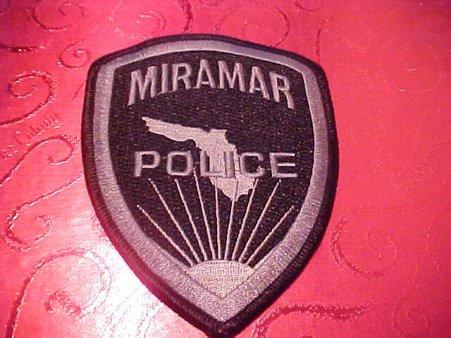 MIRAMAR FLORIDA POLICE PATCH SHOULDER SIZE UNUSED BLACK | eBay