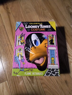 Daffy Duck Collegeville Looney Tunes Costume & Mask Size Small Warner ...