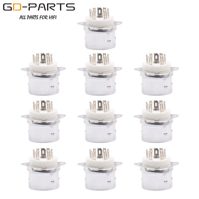 9pin B9A Tube Socket With Shield Base FOR 12AX7 6DJ8 EL84 ECC82 6P14 ...