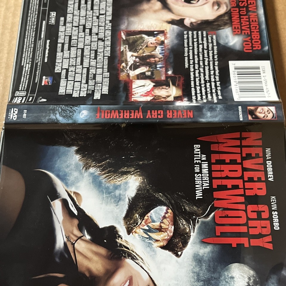 Never Cry Werewolf (DVD, 2008) Nina Dobrev Kevin Sorbo Horror RARE OOP ...