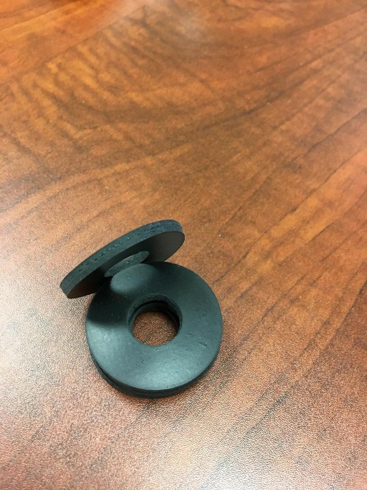 Nylon inserted Neoprene Rubber Washers 1" OD x 7/16" ID 1/8" thick 4 ...