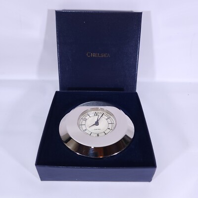 Chelsea Chart Weight Clock Nickel Nautical Desk | eBay