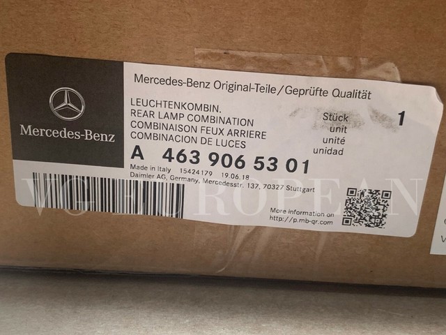 Genuine MERCEDES W463 Rear Lamp Combination Left 4639065301 for sale ...