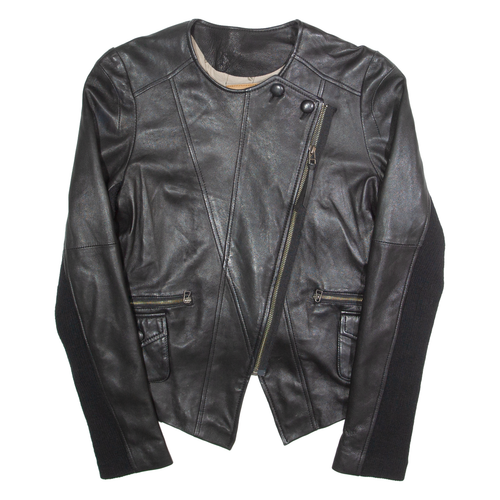 EMU Womens Biker Jacket Black Leather M | eBay