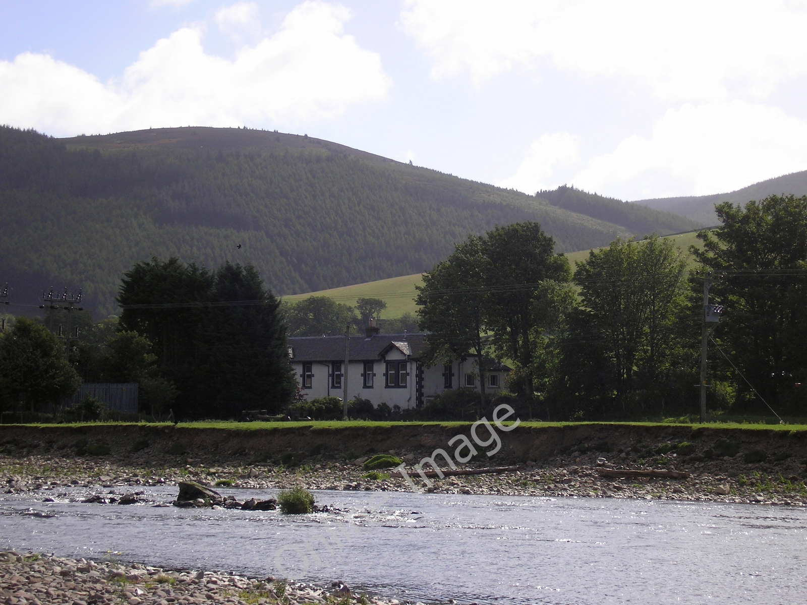 Photo 6x4 The old Walkerburn Railway Station and River Twe West Bold ...
