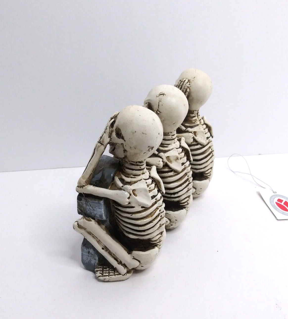 See Hear Speak No Evil Three Skeletons RIP Tombstones Resin Figurine ...