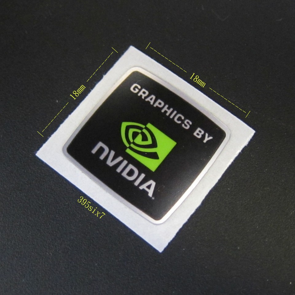 NVIDIA STICKER - " GRAPHICS BY NVIDIA Sticker 18mm x 18mm " - NEW ...