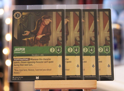 Disney Lorcana Play Set - Jasper Common Crook - 81/204 NM+ NON-Foil x4 ...