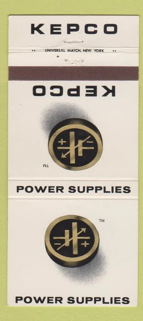 Matchbook Cover - KEPCO Power Supply Flushing NY 30 Strike | eBay