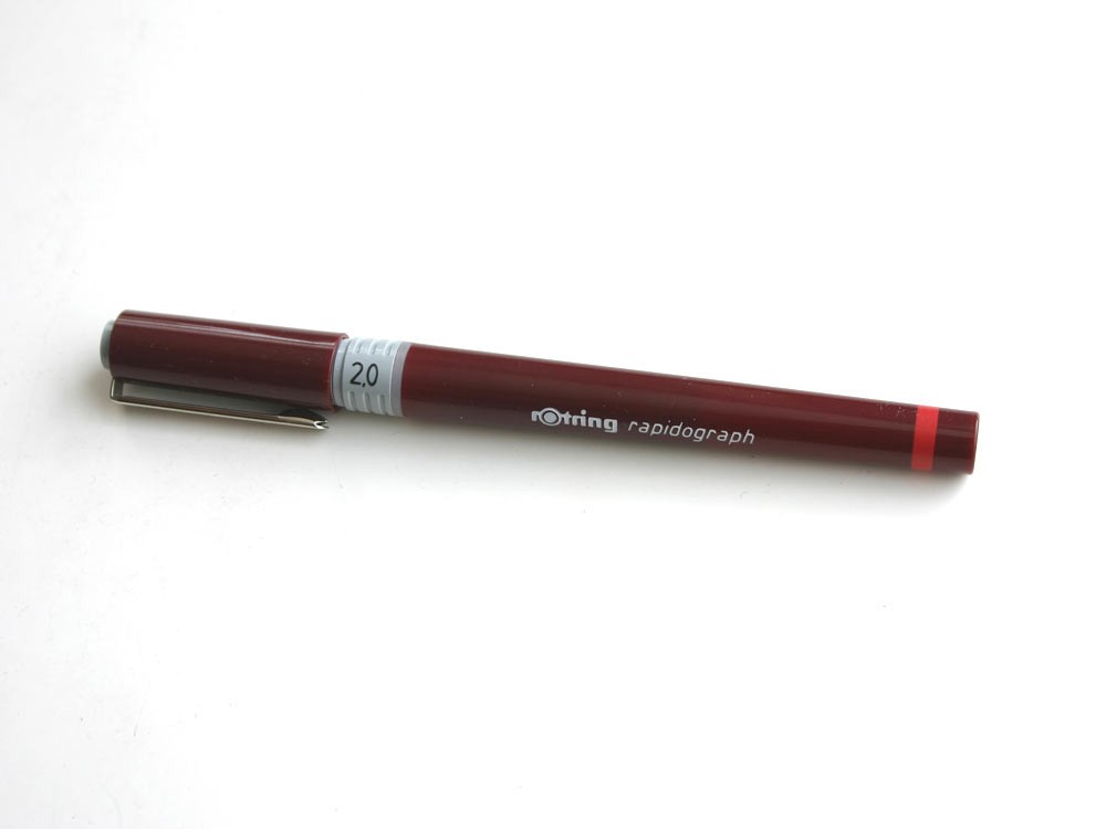 rotring 2,0mm Tuschefüller rapidograph NEU 2,0 mm mit