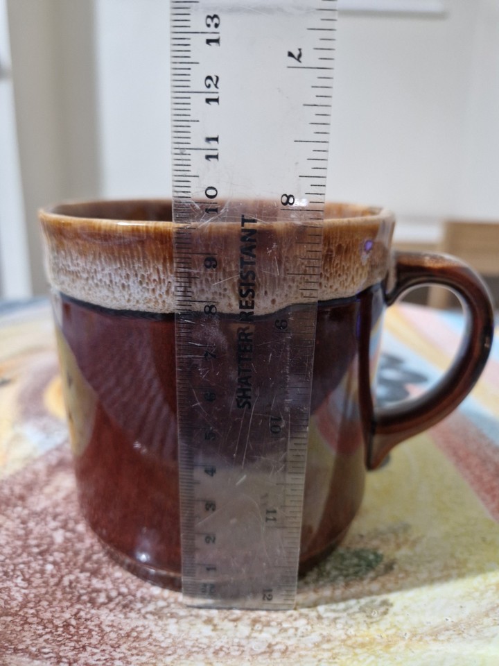 Vintage Kilncraft coloroll Large Mug Brown Treacle Drip Glaze Made In ...