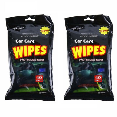 80pcs Car Cleaning Wipes Dash Interior Dashboard Windows Cleaning ...