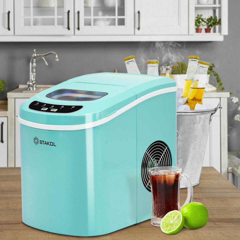 Portable Compact Electric Ice Maker Machine Mini Cube 26 lbs/Day Mint ...