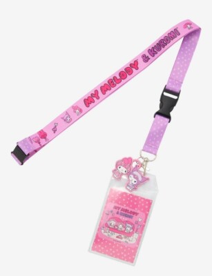 Sanrio My Melody & Kuromi Slumber Party Lanyard ID Badge Key Holder ...
