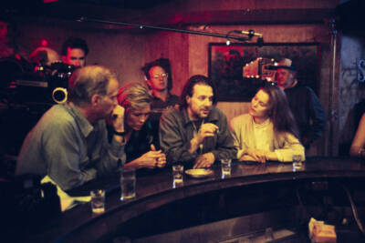 Mickey Rourke Faye Dunaway Alice Krige the set of Barfly in 1986 Old ...