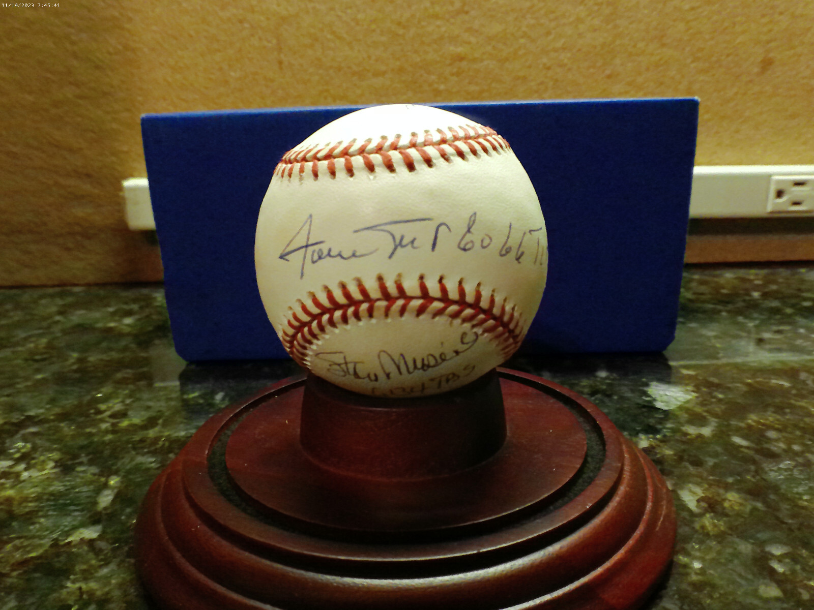 Willie Mays, Hank Aaron, Stan Musial 6000 Total Bases signed Baseball ...
