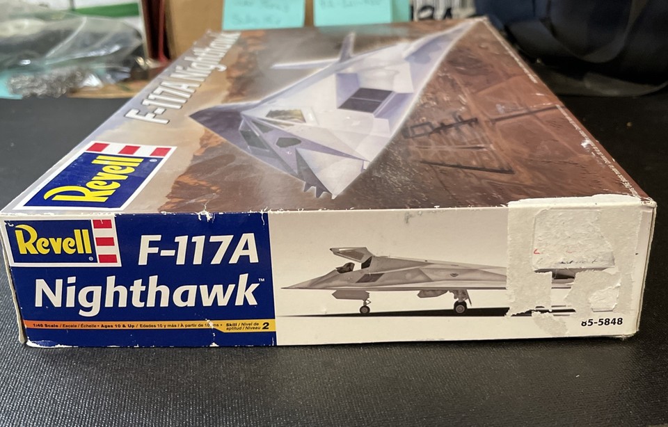 Revell F-117A Nighthawk Stealth Fighter Model Kit 1:48 85-5848 Opened ...