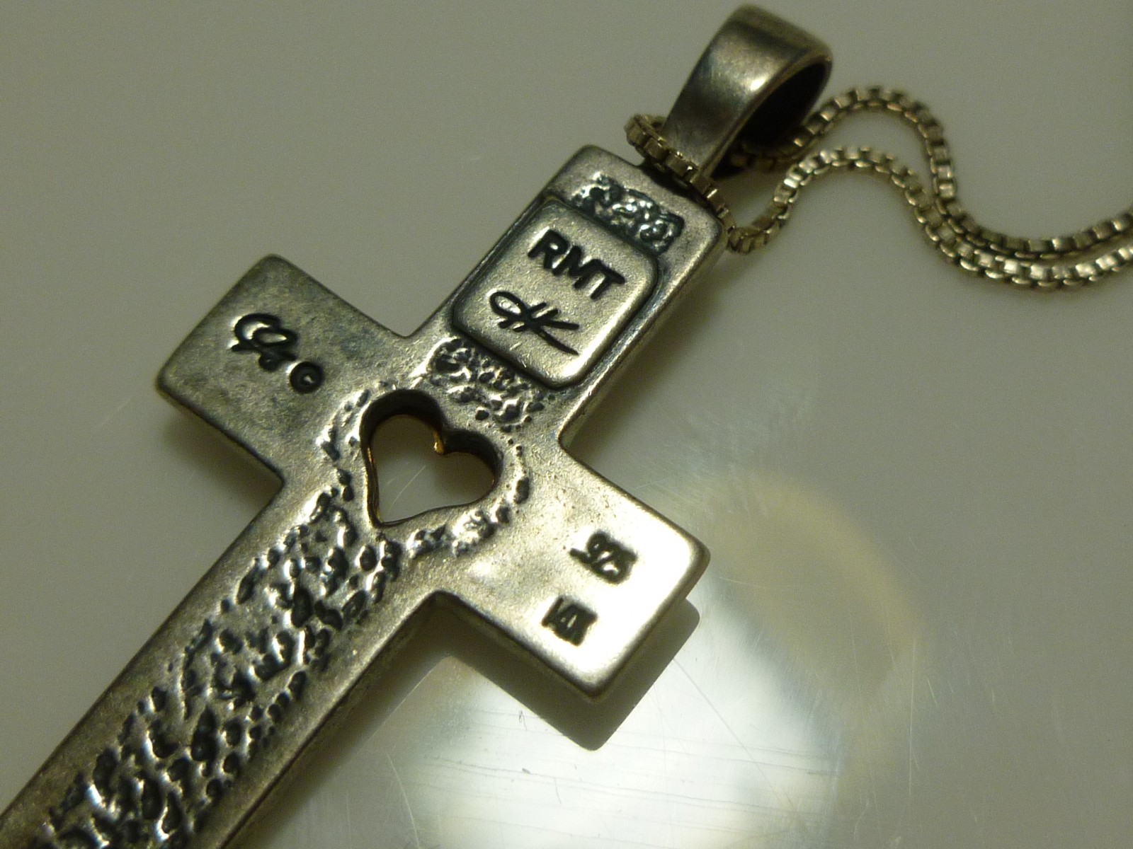 RMT RODERICK TENORIO CAROLYN POLLACK STERLING SILVER 14K GOLD CROSS ...