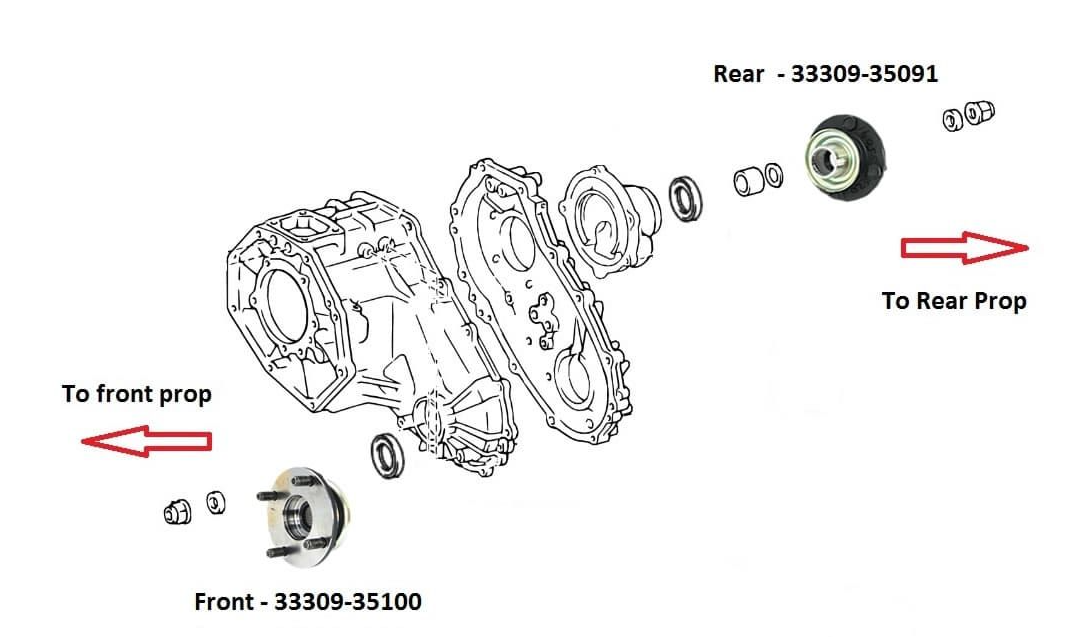 TOYOTA Genuine 4Runner Hilux Output Shaft Companion Flange Sub Assy ...
