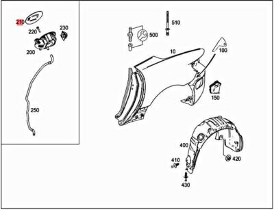 Genuine MERCEDES R172 SLC R172 SLK Fuel filler flap 1727500006 | eBay