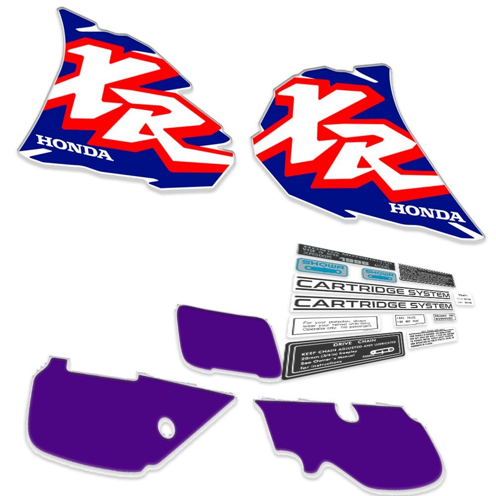 🟣🔴 Kit full Tank Decals Graphics for Honda XR600R XR 600 xr600 1996 96 ...