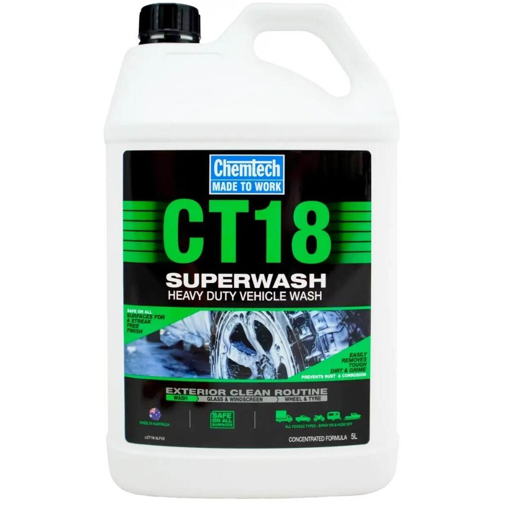 Chemtech CT18 Superwash Heavy Duty Vehicle Wash 5L Car Boat Truck 4WD ...