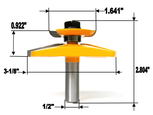1pc 1/2"SH 15° Raised Panel w/Back Cutter Router Bit S | eBay