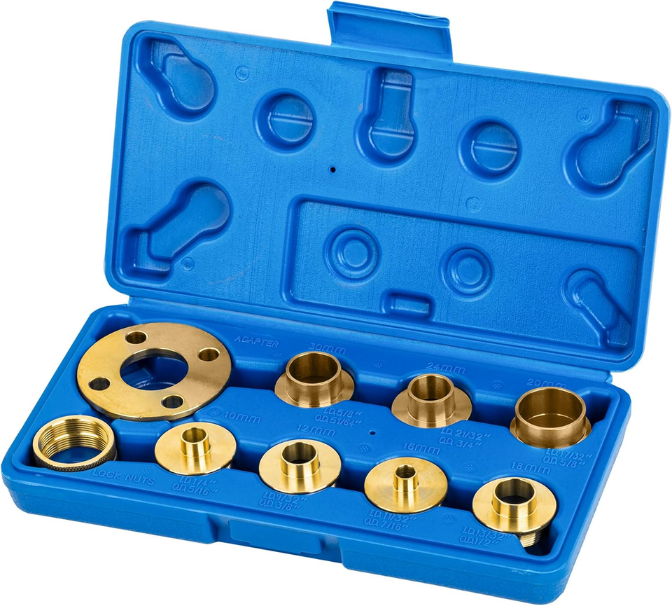 KATSU 10Pcs Brass Router Guide Bush Bushing Set High Precision Router ...