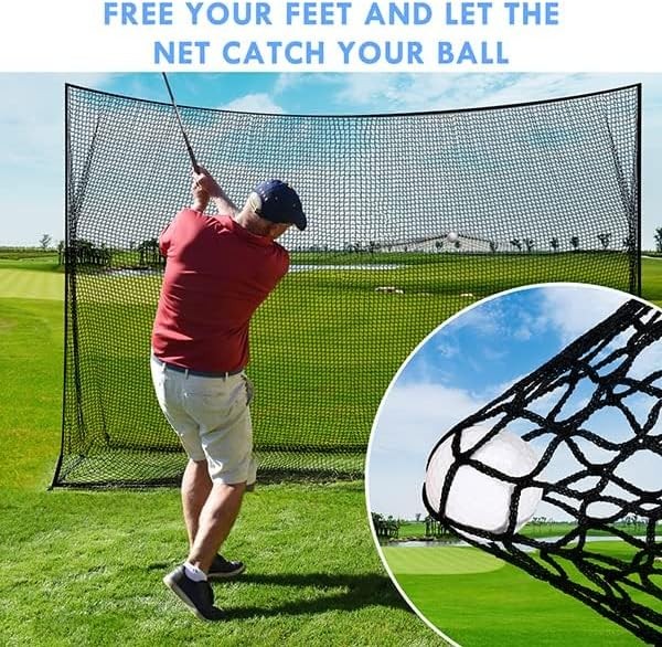 High Impact Golf Barrier Netting 10ft x 10ft Back Yard Sports Golf ...