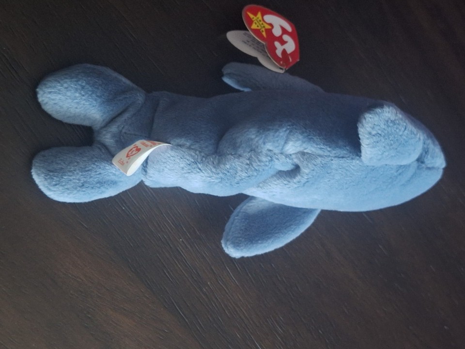 Ty Beanie Baby - ECHO THE DOLPHIN Plush Stuffed Animal - 6 Inch - NEW ...