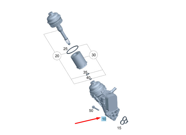2015-2018 MERCEDES X156 GLA CLA 2.0l Oil Filter Housing Adapter ...