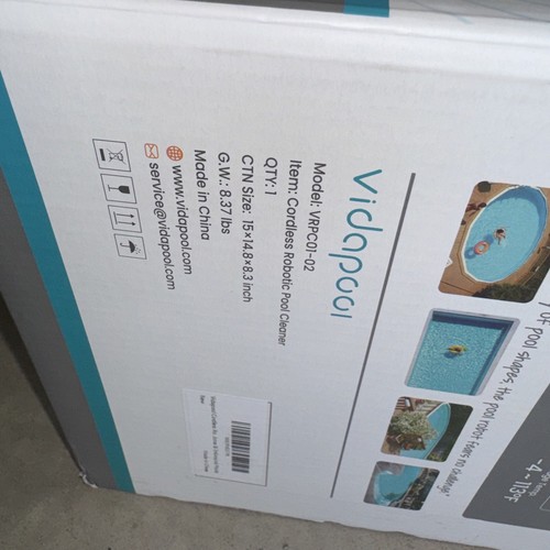 Vidapool Cordless Robotic Pool Vacuum Cleaner, Self Parking With ...