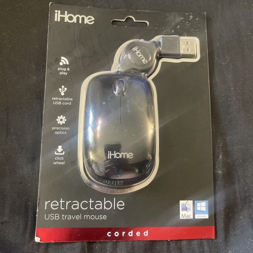 iHome Optical Travel Mouse with Retractable USB Cable New in package | eBay