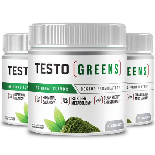 (3 Pack) TestoGreens Advanced Energy Support Supplement - Health ...
