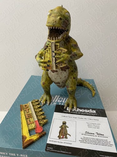 Fallout New Vegas Dinky The T-Rex Dinosaur Statue Figure Thermometer ...