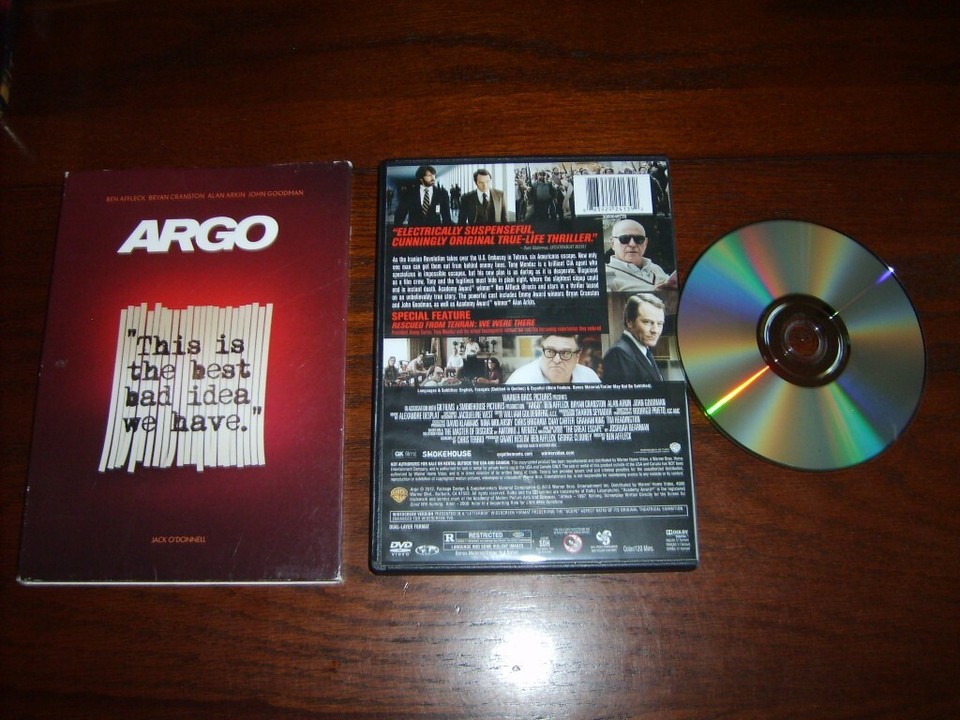 ARGO (DVD+Slipcover,2012,WS)~BEN AFFLECK~BRYAN CRANSTON~JOHN GOODMAN ...