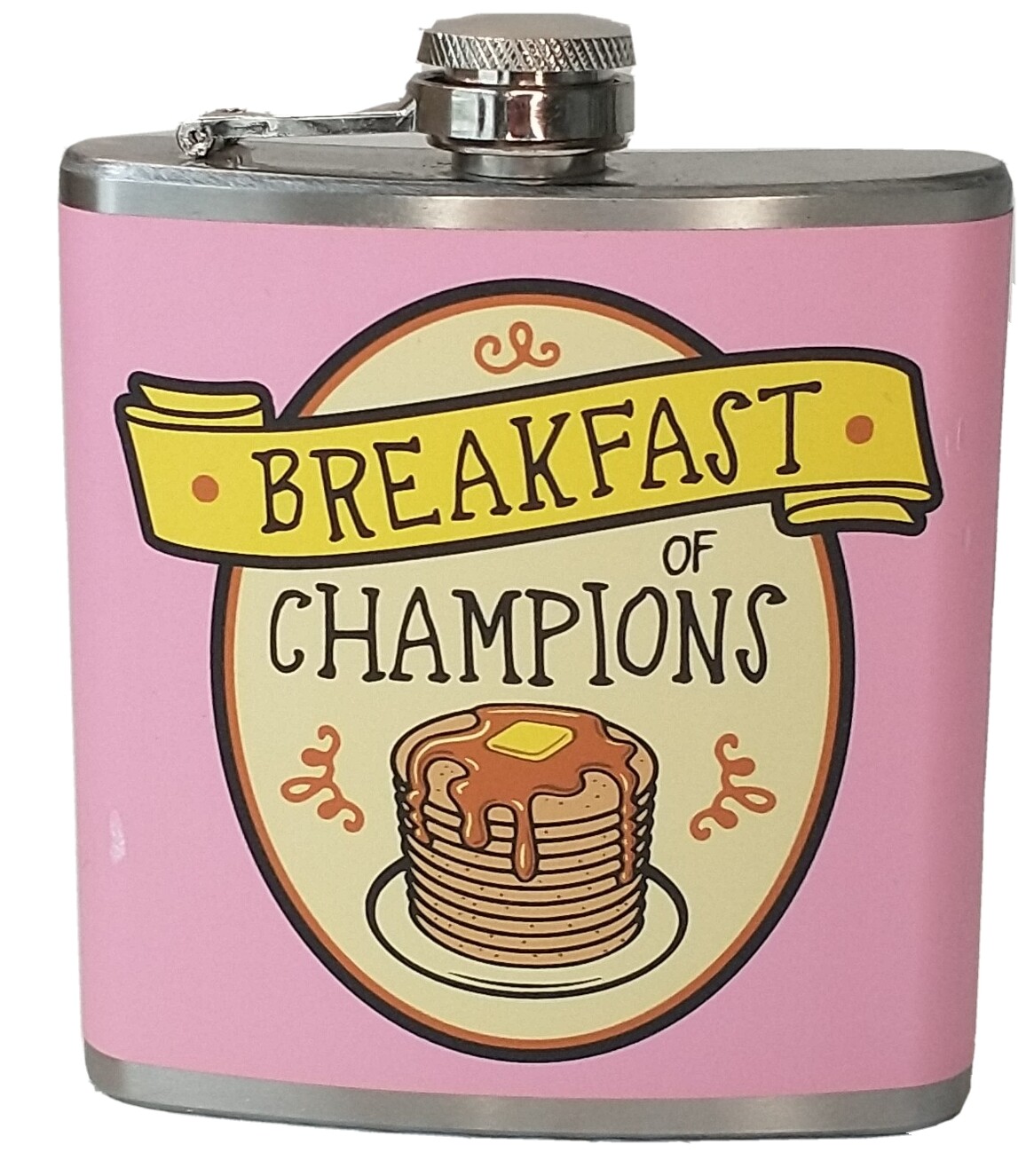 Breakfast Of Champions Flask Women's Alcohol Drink Whiskey Screw Top | eBay