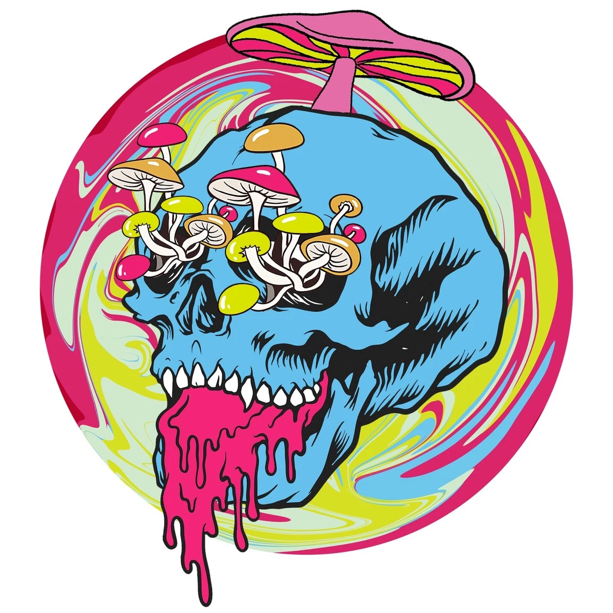 Trippy Skull Artwork