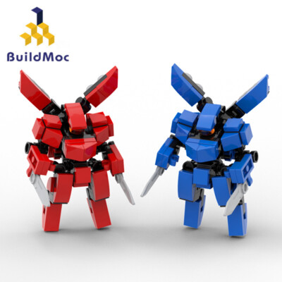 2 PCS MOC Mini Mech Robots Building Blocks Set Little Robots Model Toys ...