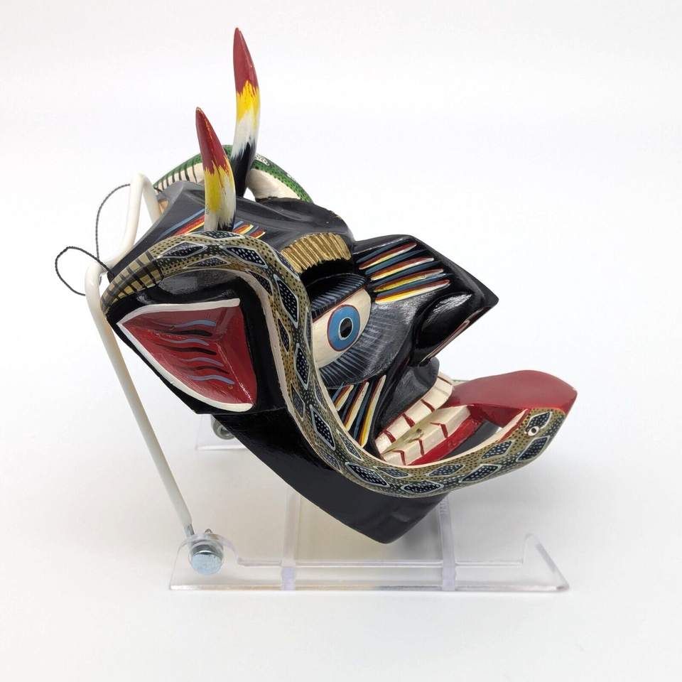 Hand-Carved Mexican Diablo Mask Modesto Horta Ramos Tócuaro Folk Art ...