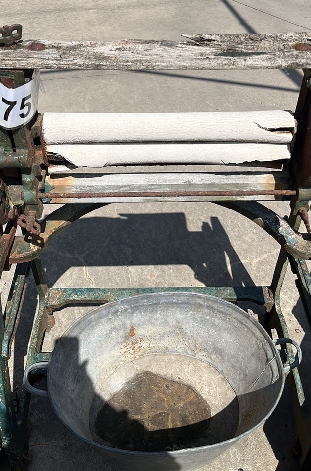 Vintage Cast Iron Clothes Mangle Wringer. Ideal Garden Ornament. | eBay UK