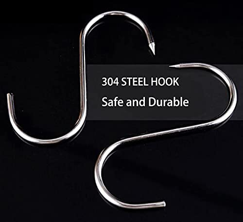 5 Pack 8 Inch Stainless Steel Meat Hanging Hooks for Smoking Grilling ...