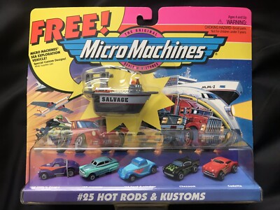 1995 Galoob Micro Machines #25 Hot Rods & Kustoms 5 Car Pack+1 Free ...