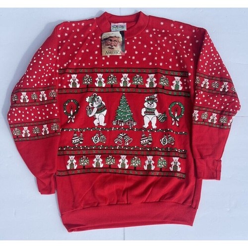Christmas Sweater With Frosted Accents Vintage 1988 NWT | eBay