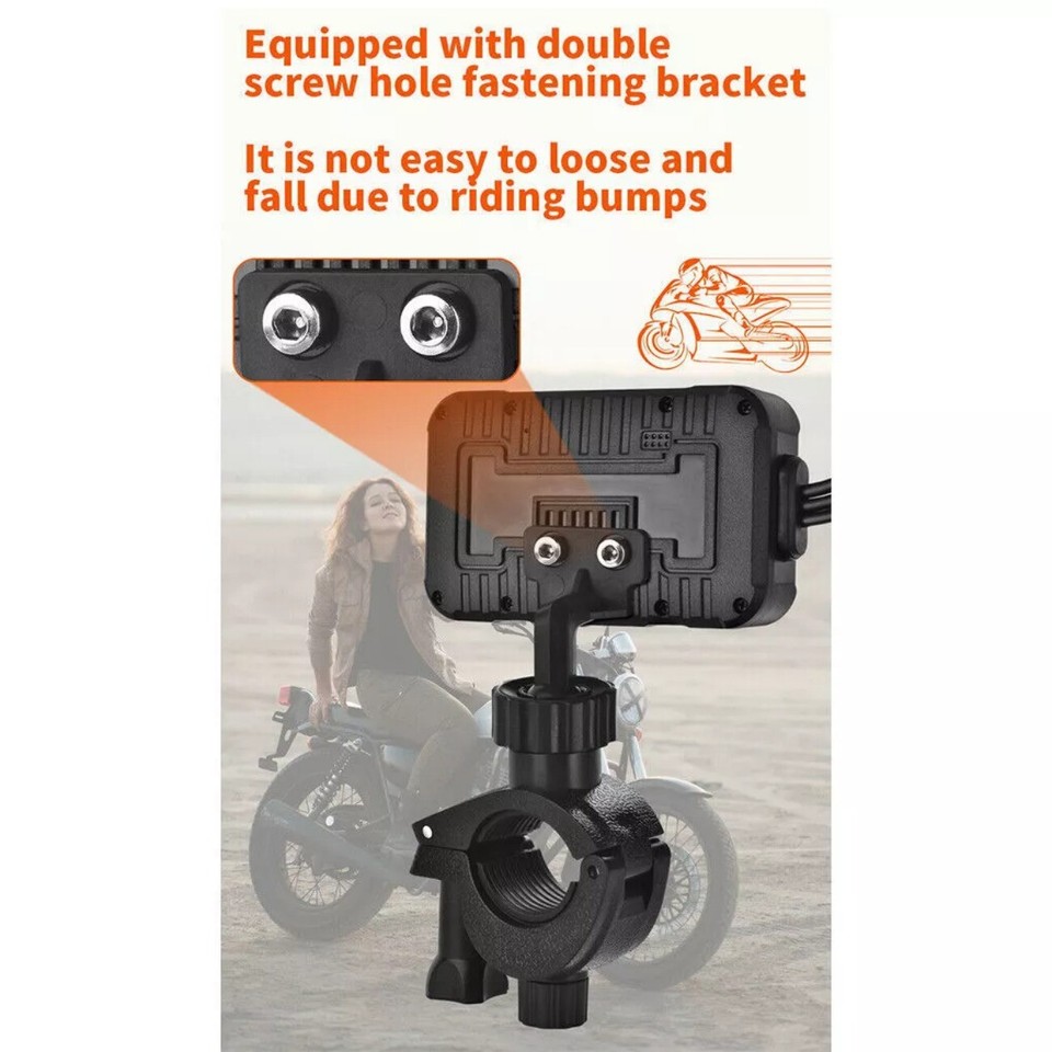3" HD 1080P Motorcycle Dash Cam DVR Camera Waterproof Recorder Front ...