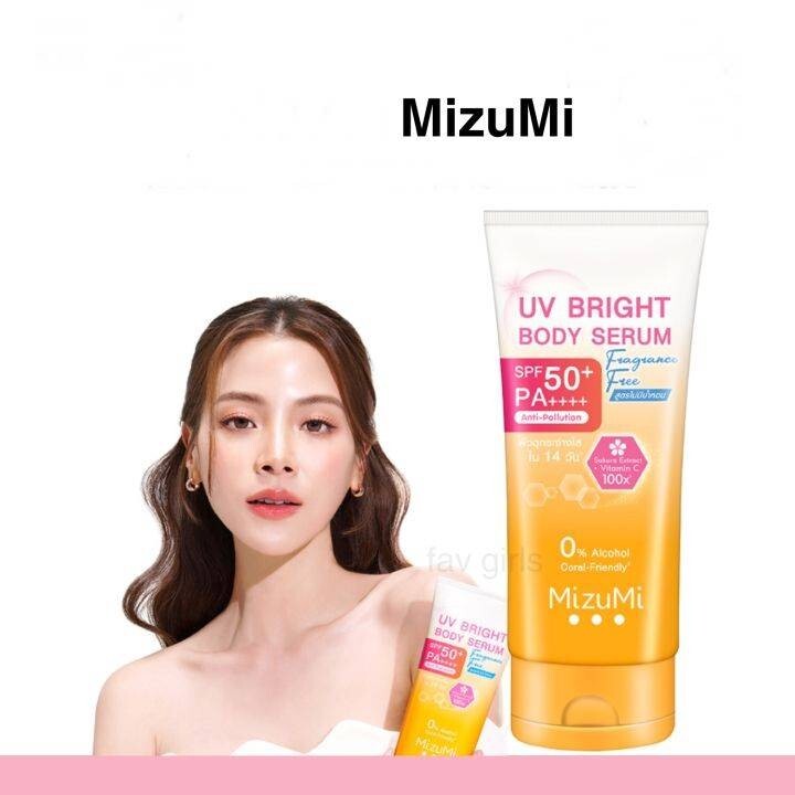 2x MizuMi UV Bright Body Serum Fragrance Free Sunscreen protects skin ...