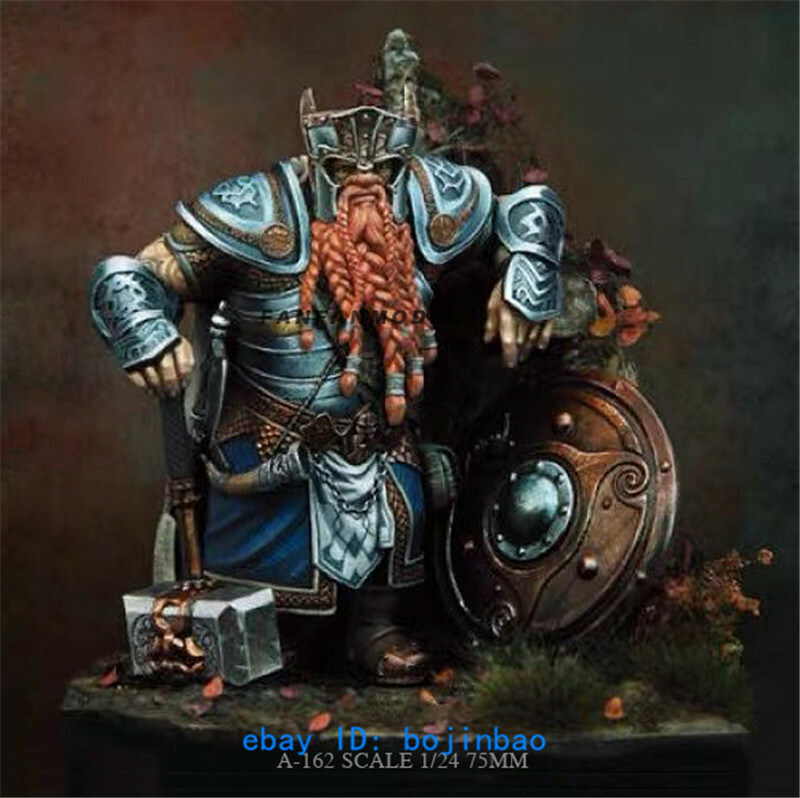 1/24 Scale WOW Dwarf Warrior Figure Model Kits Unpainted Model Kits ...