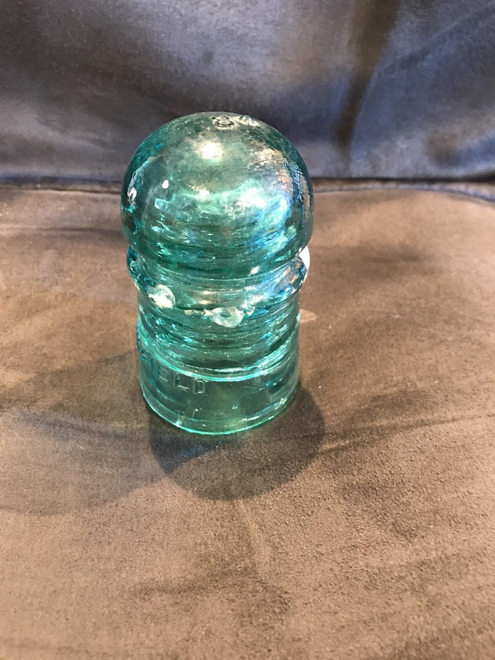 Brookfield New York Beehive Insulator Aqua Blue Green Glass | eBay